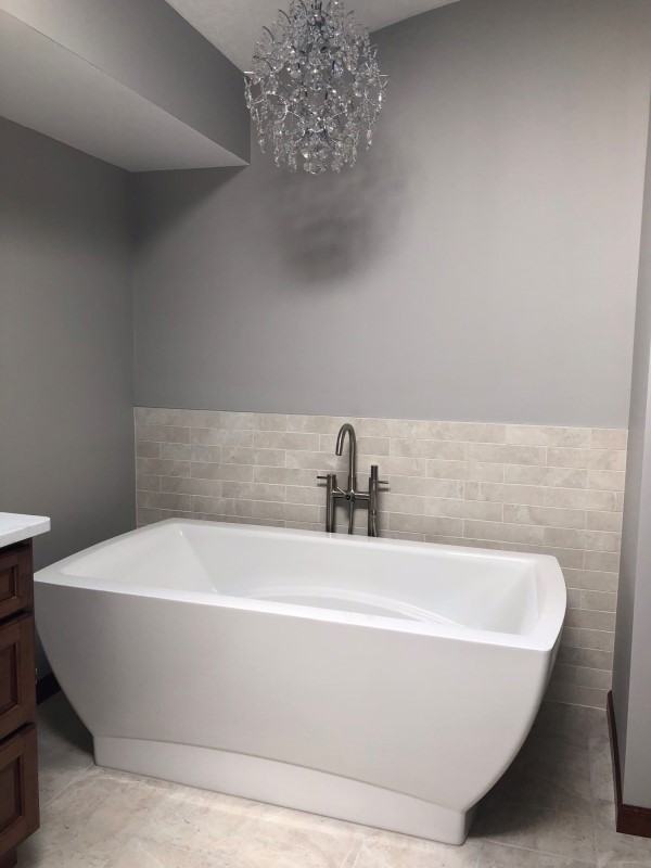 Customer's Bathroom Design with Rectangle Tubs